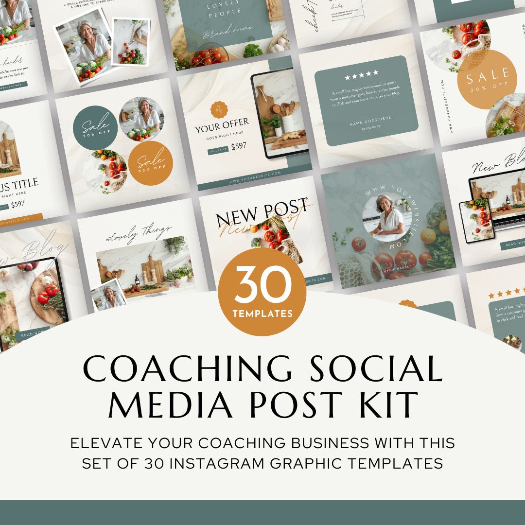Coaching Social Media Post Kit | Instagram Lead Magnet Graphics ...