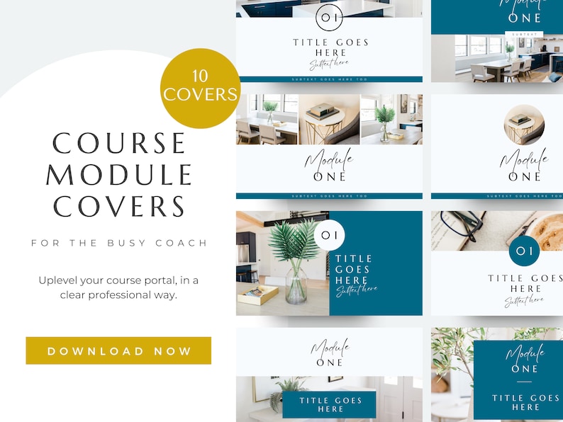 10 Course Module Covers, Course Thumbnails, Course Portal Graphics ...