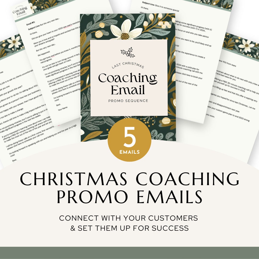 Christmas Coaching Promo Email Sequence | Coaching Swipe File | Nurture ...