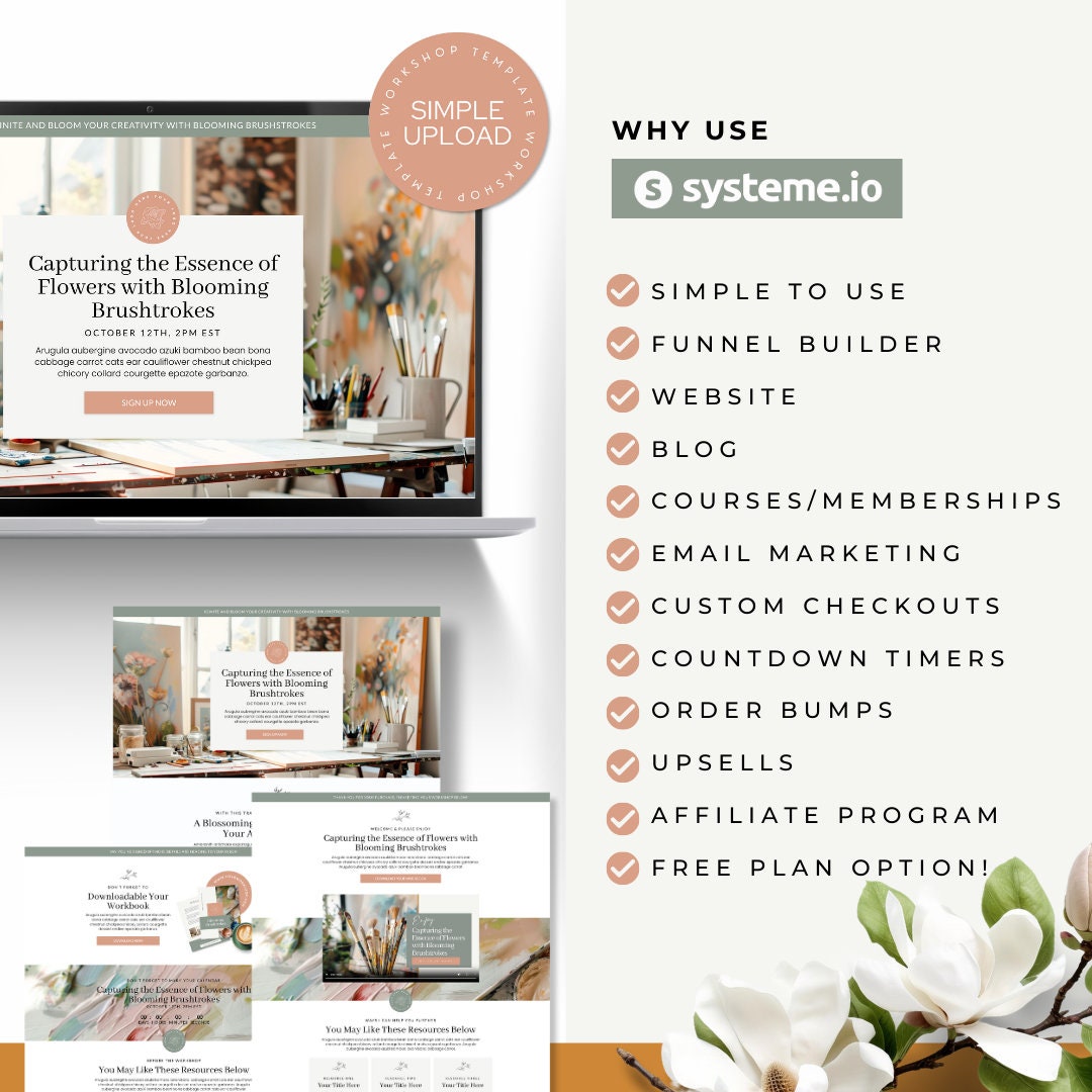 Systeme.io Workshop Sales Page | Landing Page | Coaching Template ...