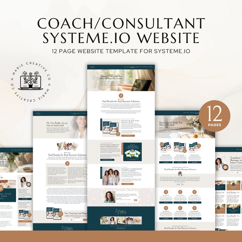 Systeme.io Coaching Website Template | Coaching Business Website ...