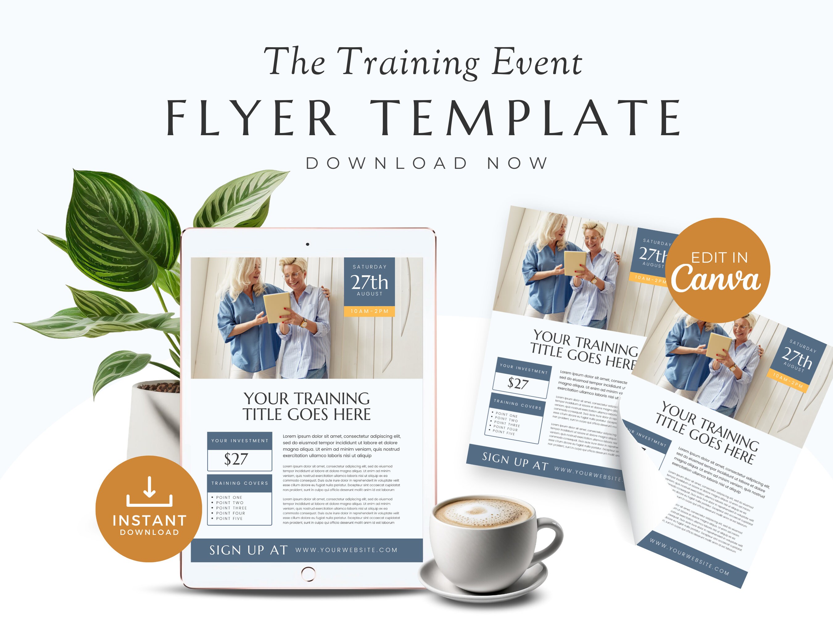 Training Event Flyer Template | Flyer Sheet | Workshop Flyer | Event Flyer | Course Template ...