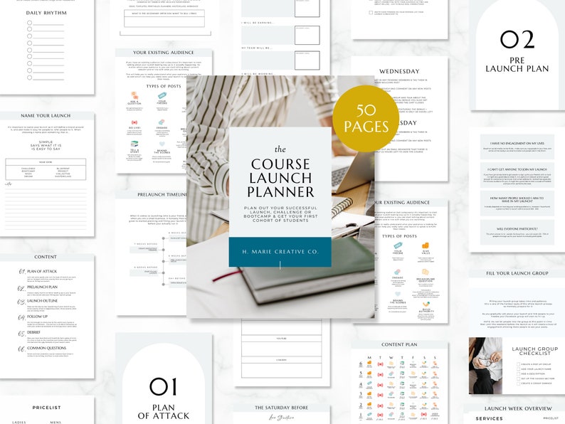 Course Launch Planner | Coaching Planner | Course Creation Strategy | Coaching Workbook | Launch ...