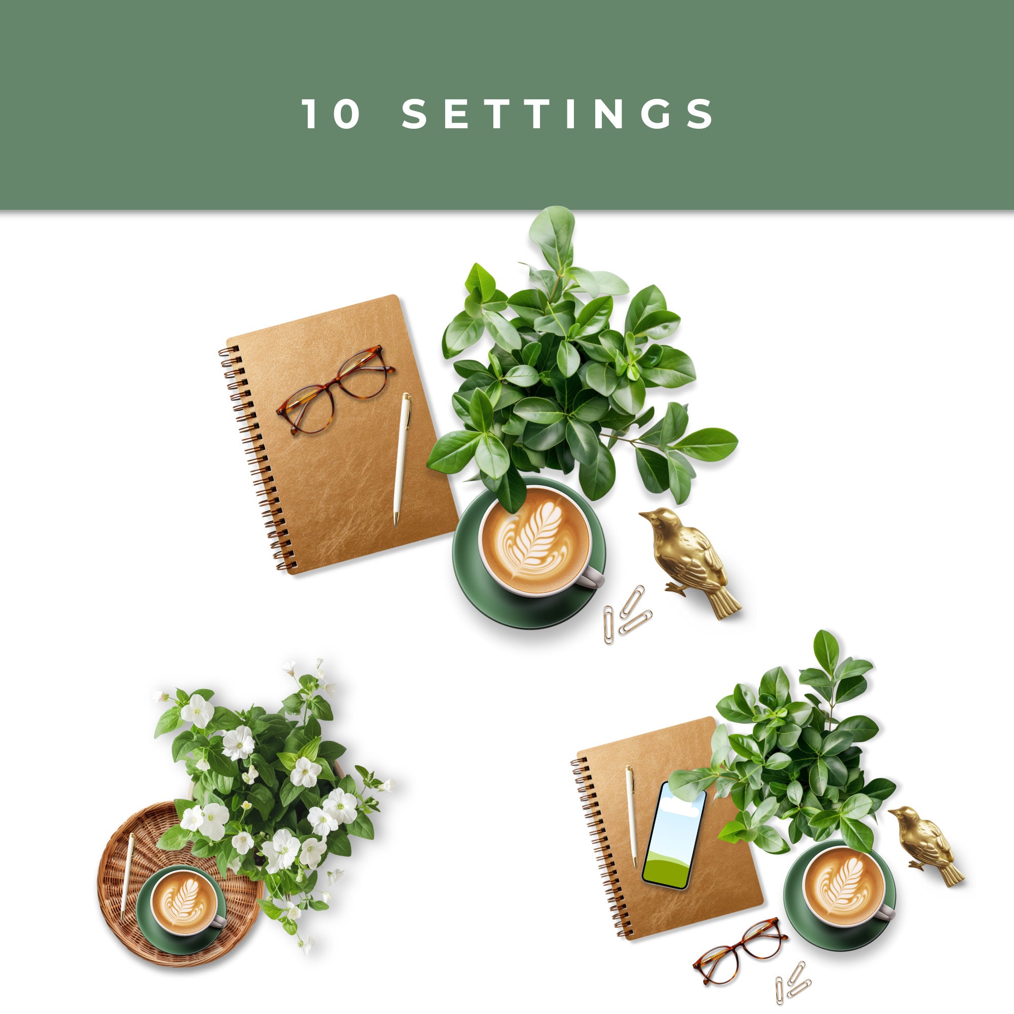 20 Scene Creator Mockup Elements | Canva Digital Product Sticker Pack ...