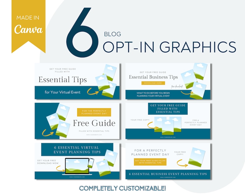 6 Blog Lead Magnet Opt-in Templates | Lead Magnet Mockup Templates ...