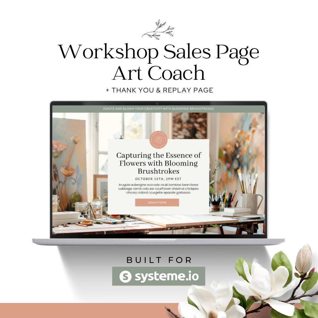 Systeme.io Workshop Sales Page | Landing Page | Coaching Template | Sales Funnel | Online ...