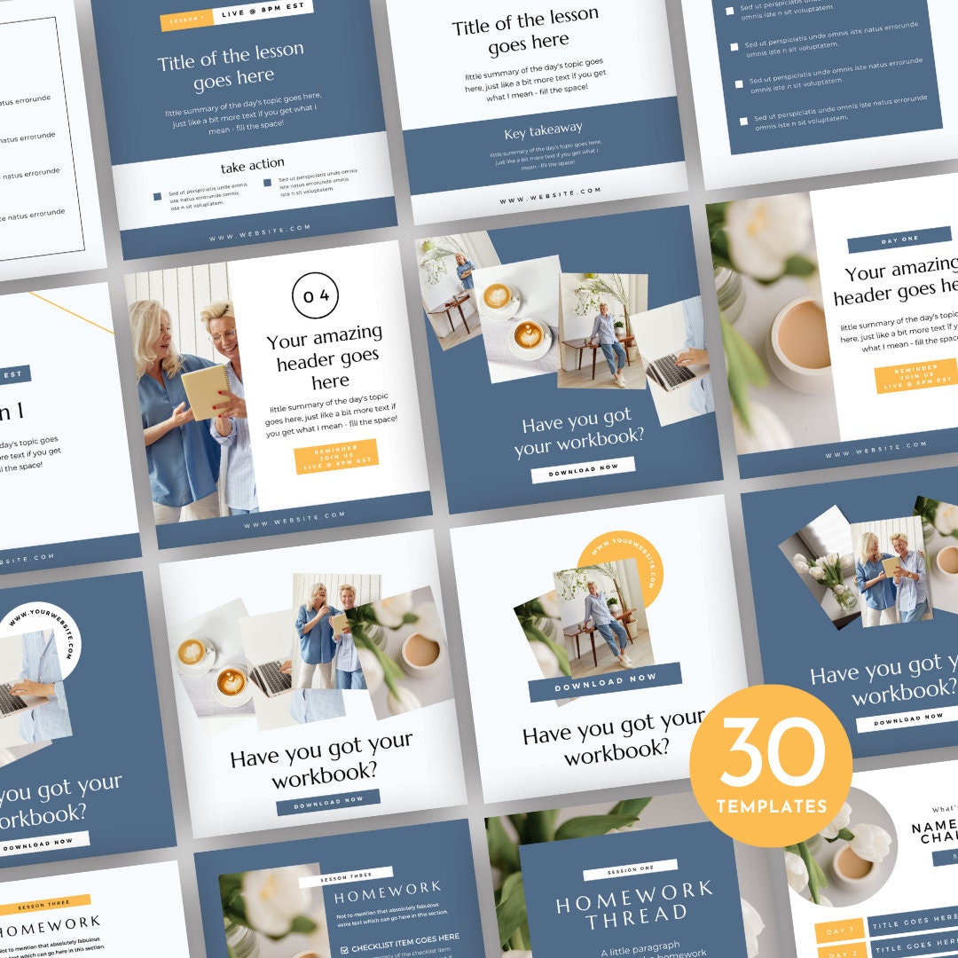 5-day Challenge Social Post Kit, Engagement Posts, Course Creator ...