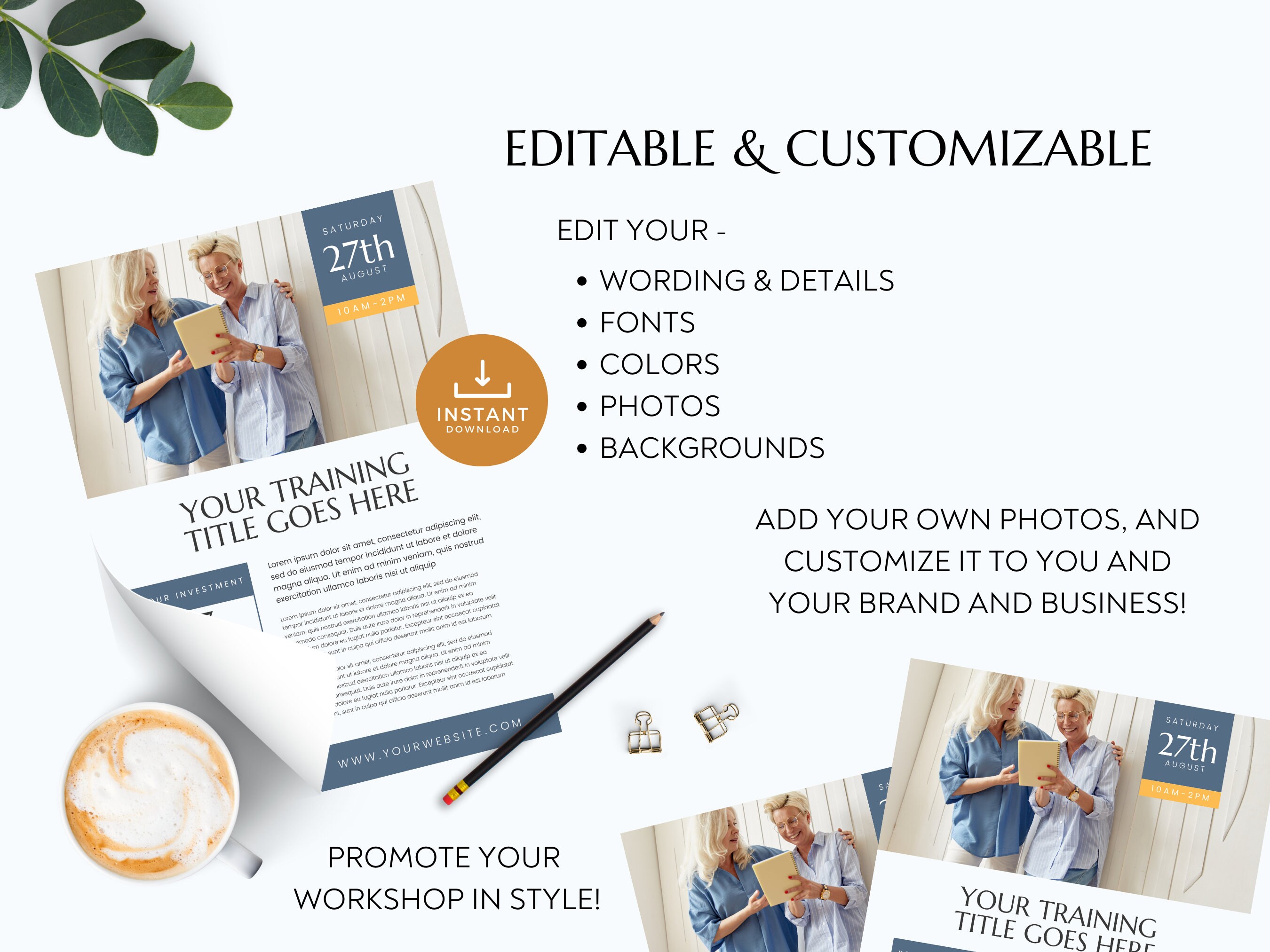 Training Event Flyer Template | Flyer Sheet | Workshop Flyer | Event ...