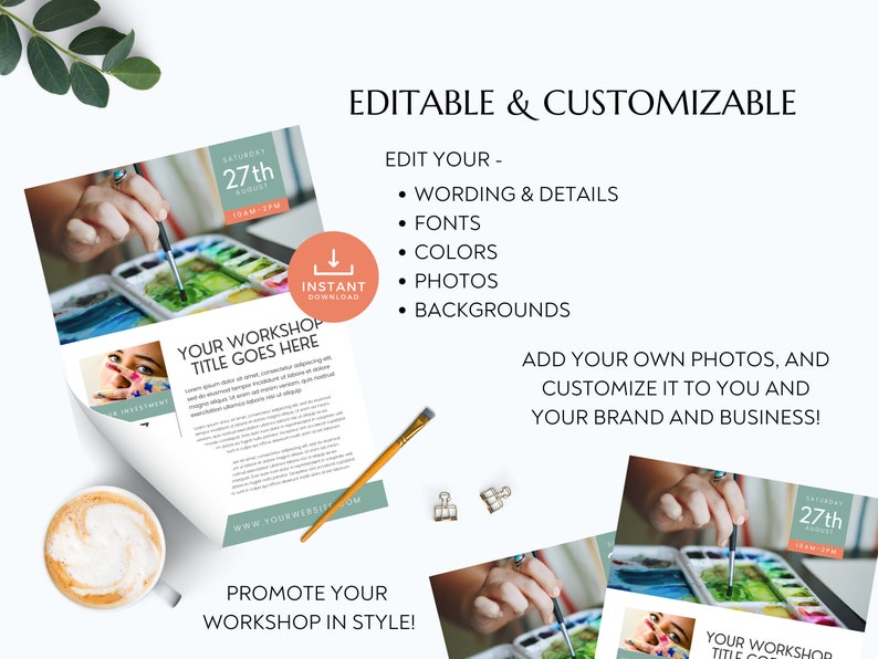 Workshop Flyer Template | Art Workshop | Flyer Sheet | Event Flyer ...