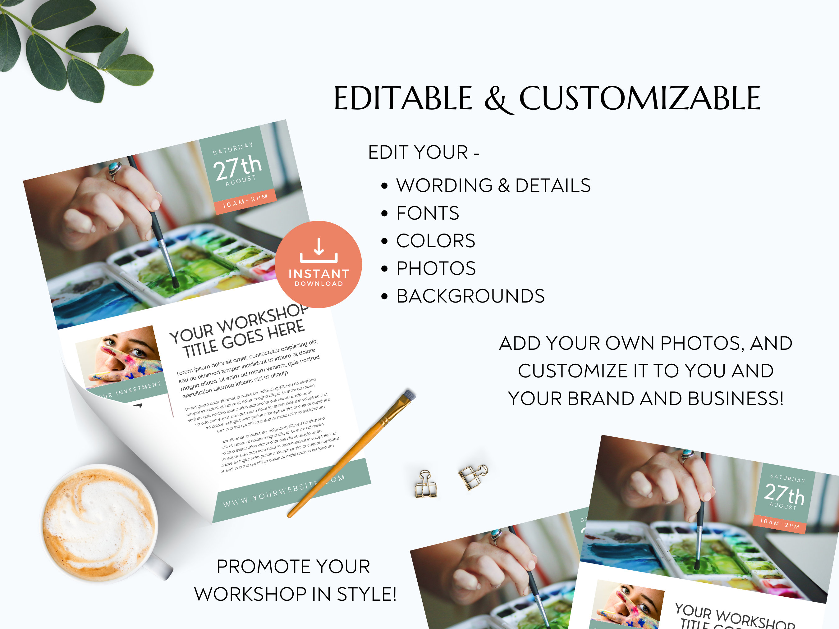 Workshop Flyer Template | Art Workshop | Flyer Sheet | Event Flyer ...