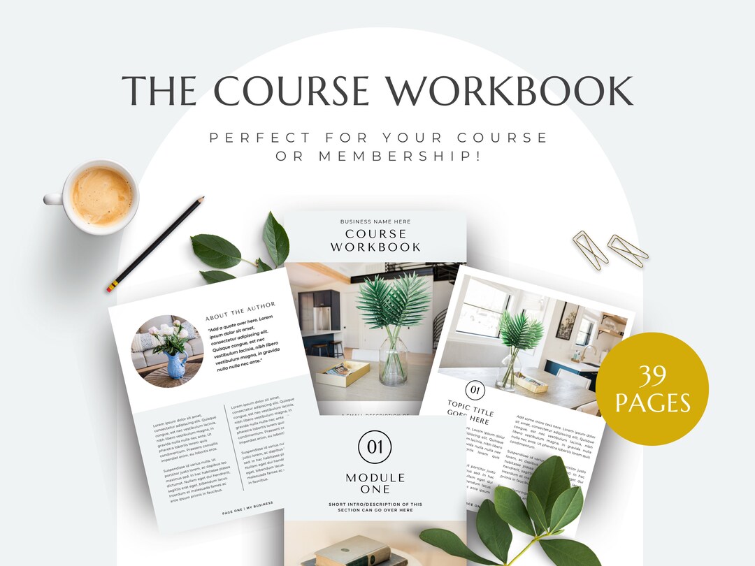 Course Workbook | Membership Workbook | Student Workbook | Coaching ...