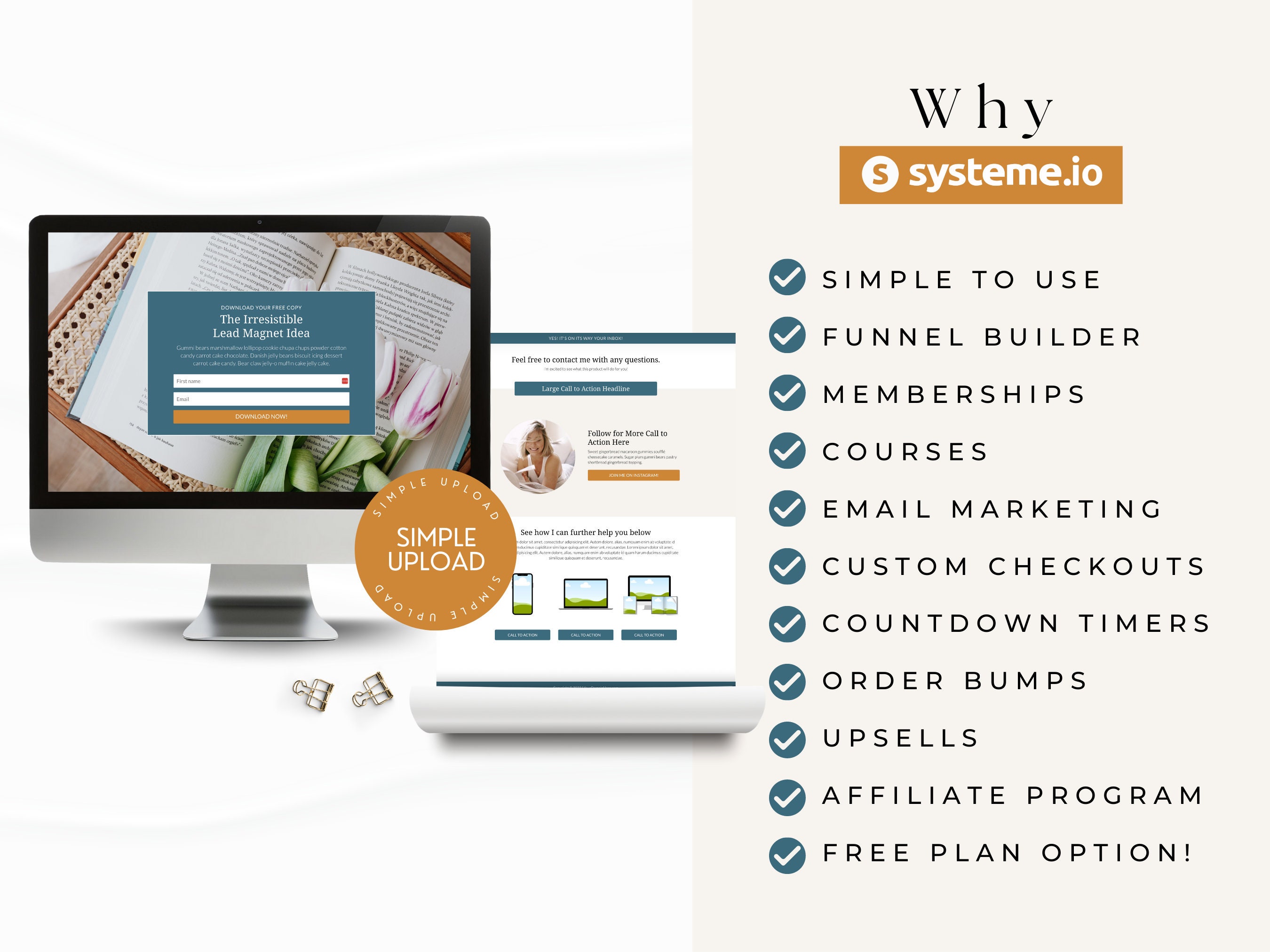 Systeme.io Opt-in Page | Landing Page | Lead Magnet Page | Coaching ...