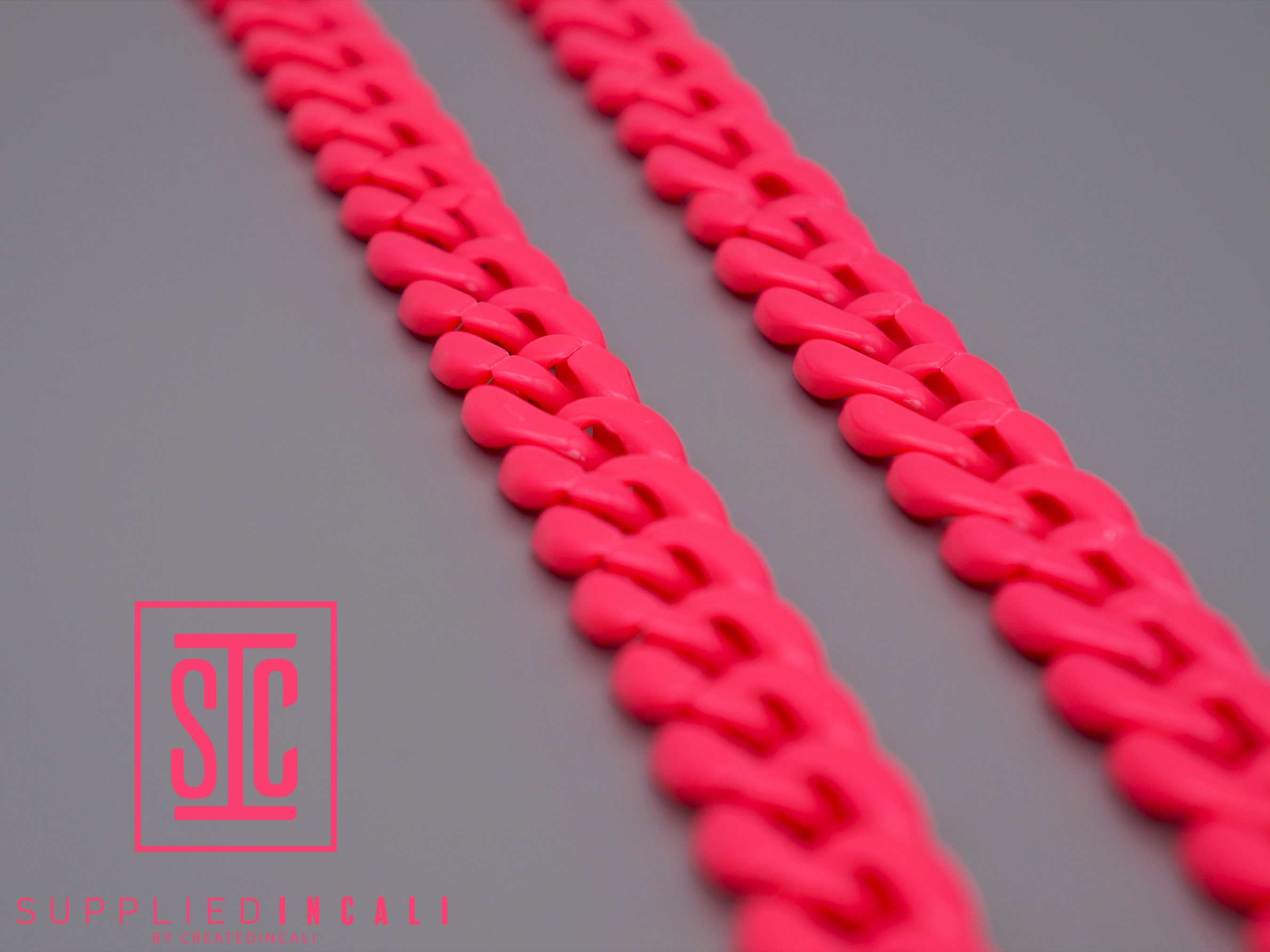 Hot Pink Acrylic Chain, Acrylic Links, Links for Necklace, Chain Trim ...