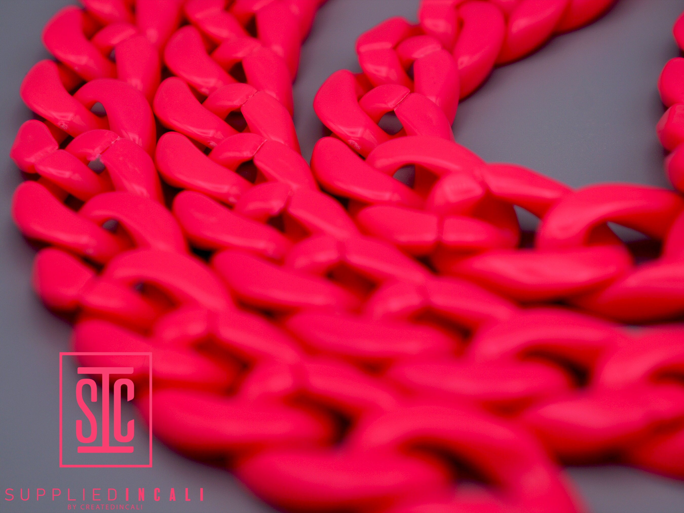 Hot Pink Acrylic Chain, Acrylic Links, Links for Necklace, Chain Trim ...