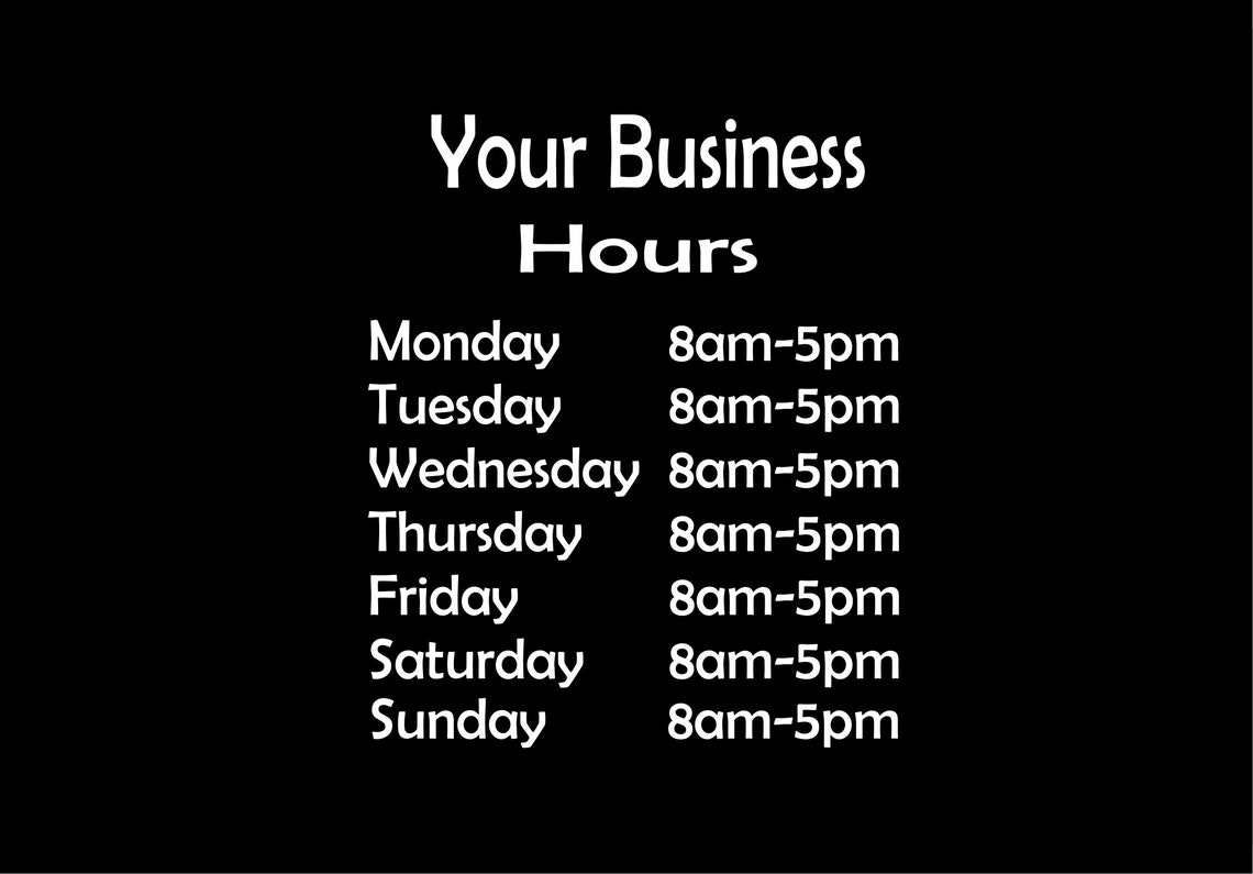 Business Sign Clear Background Decalcustom - Etsy