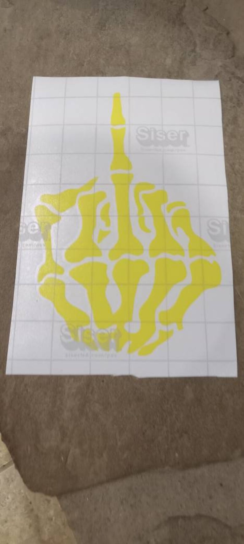 Skeleton Middle Finger Colored Decal - Etsy