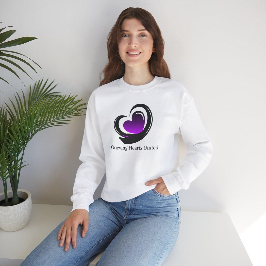 Grieving Hearts United Hugging Heart Sweatshirt, Loss Support Gift ...