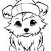 Winter Pup Coloring Page for All Ages - Etsy