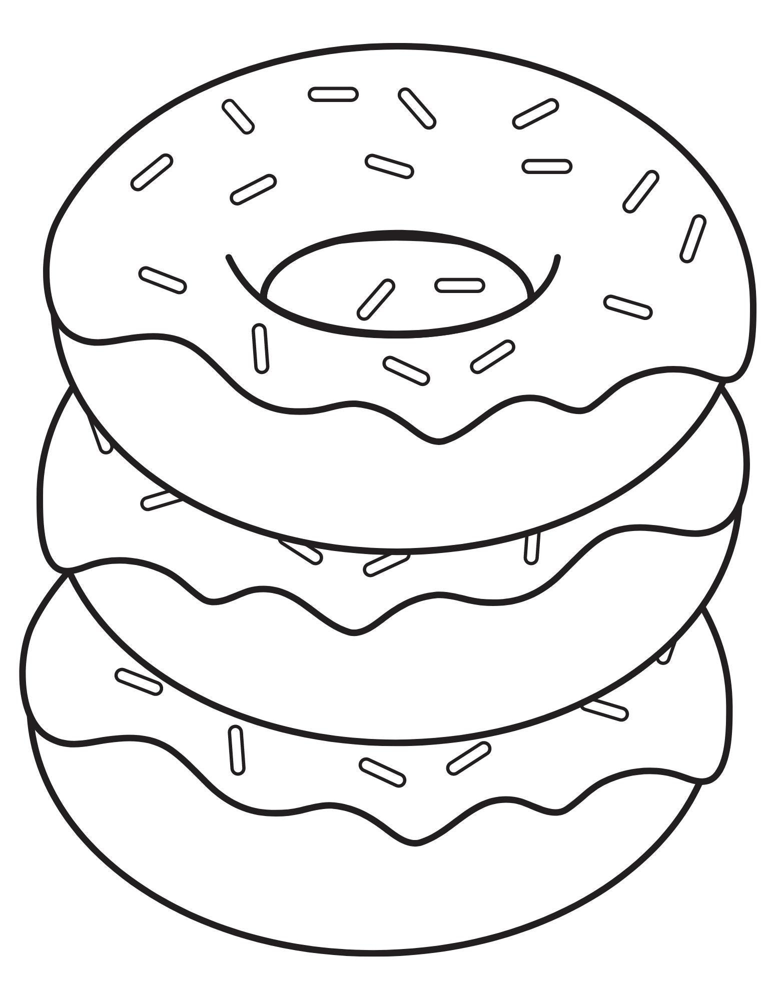Donut Sweetness Coloring Page for All Ages - Etsy
