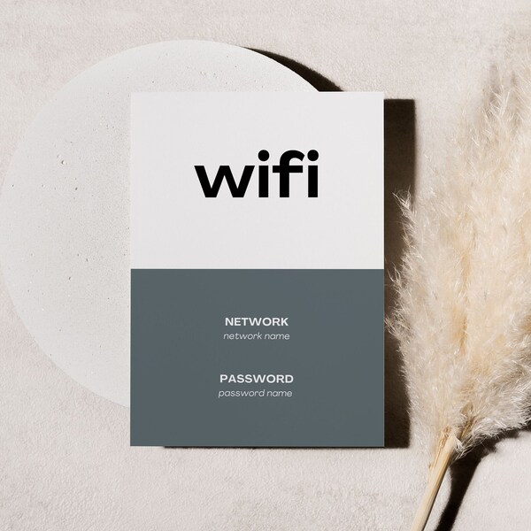 Wifi Business Card Template - Etsy