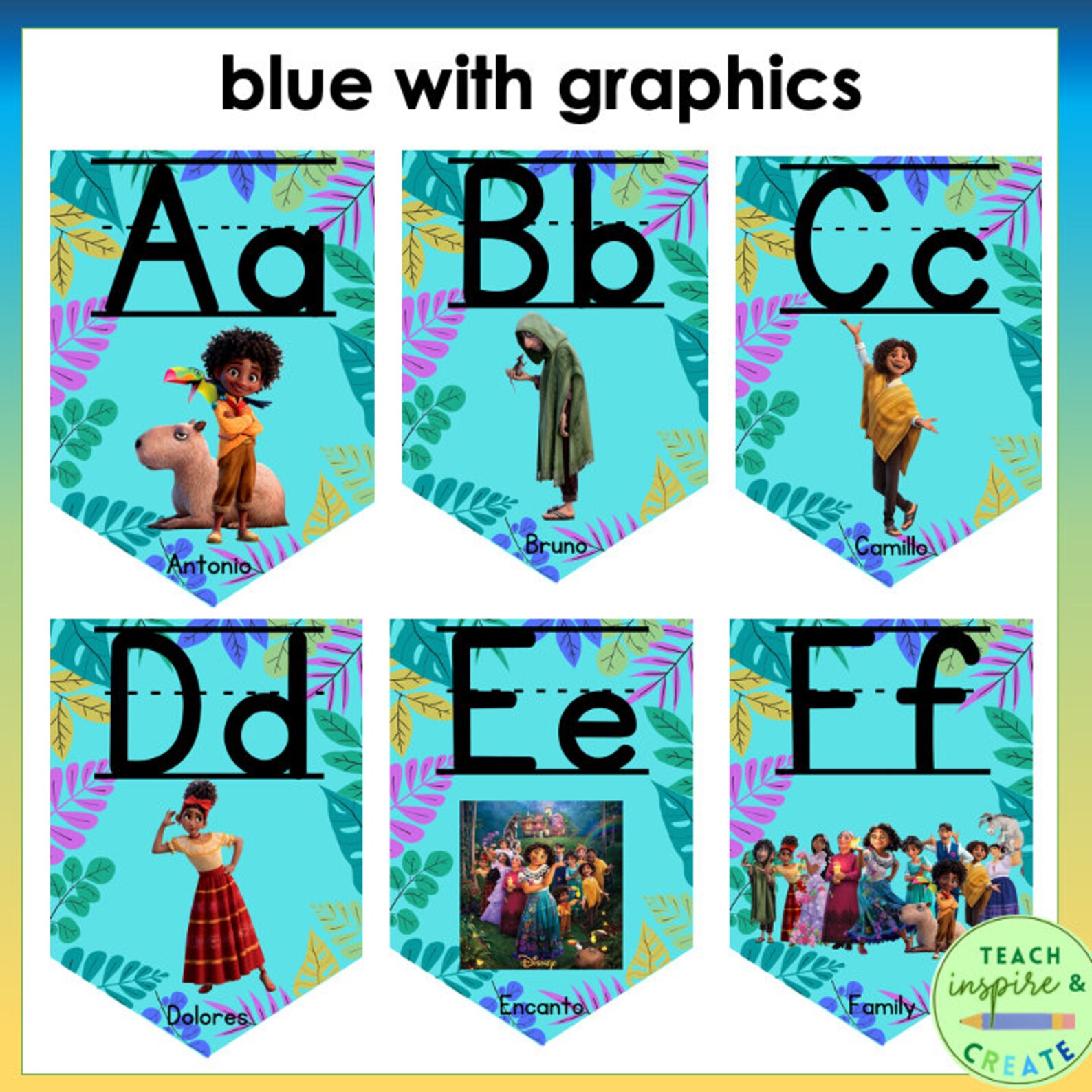 Encanto Alphabet Posters Elementary Classroom Classroom - Etsy Australia