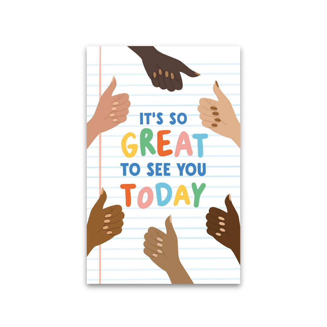 Classroom Welcome Poster: Cheerful Thumbs-up Greeting - Etsy