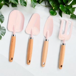 Pastel Pink Gardening Tool Set Gift for Mom Metal Garden Tools Trowel ...