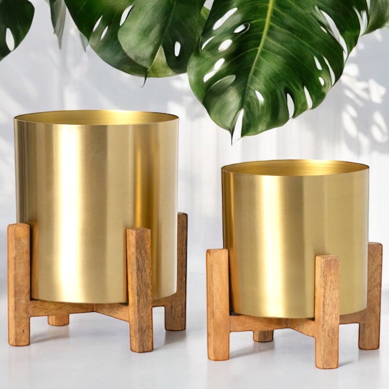 Gold Planter - Etsy