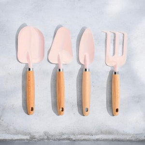 Pastel Pink Gardening Tool Set Gift for Mom Metal Garden Tools Trowel ...
