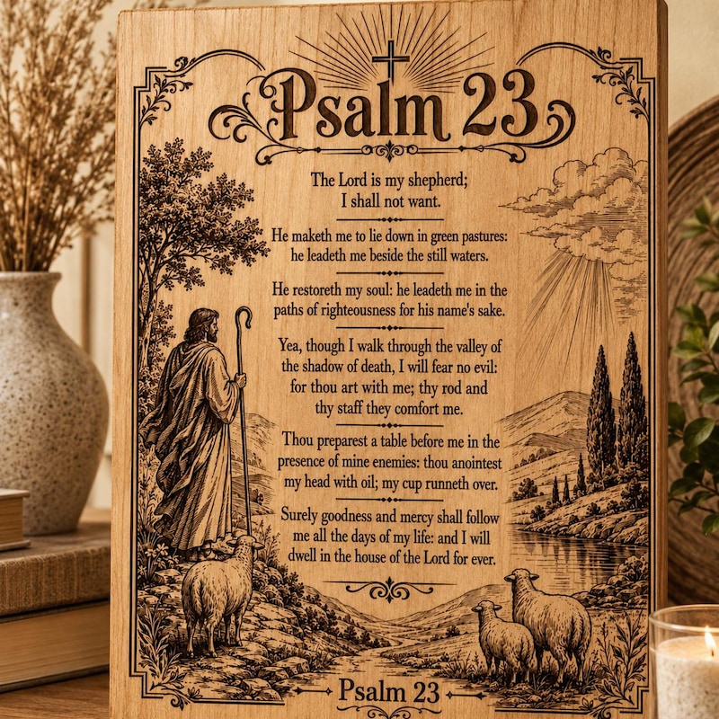 Psalm 23 Jesus Png - Etsy