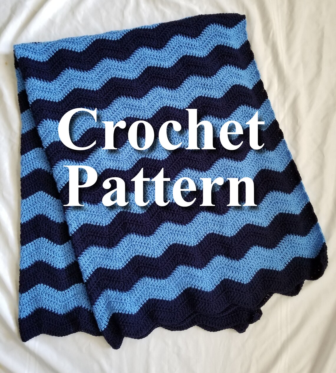 Blue Crochet Blanket Pattern - Crochet Pattern - Etsy