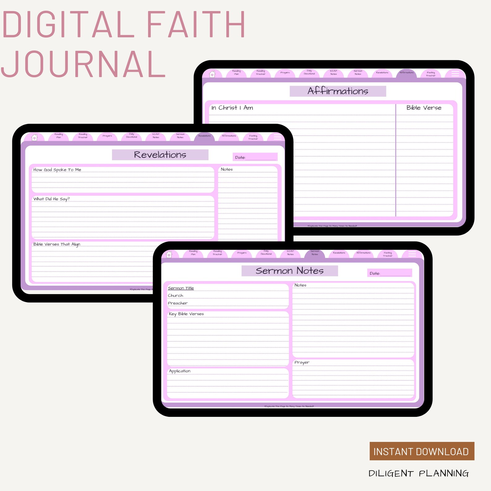 Digital Faith Journal - Etsy