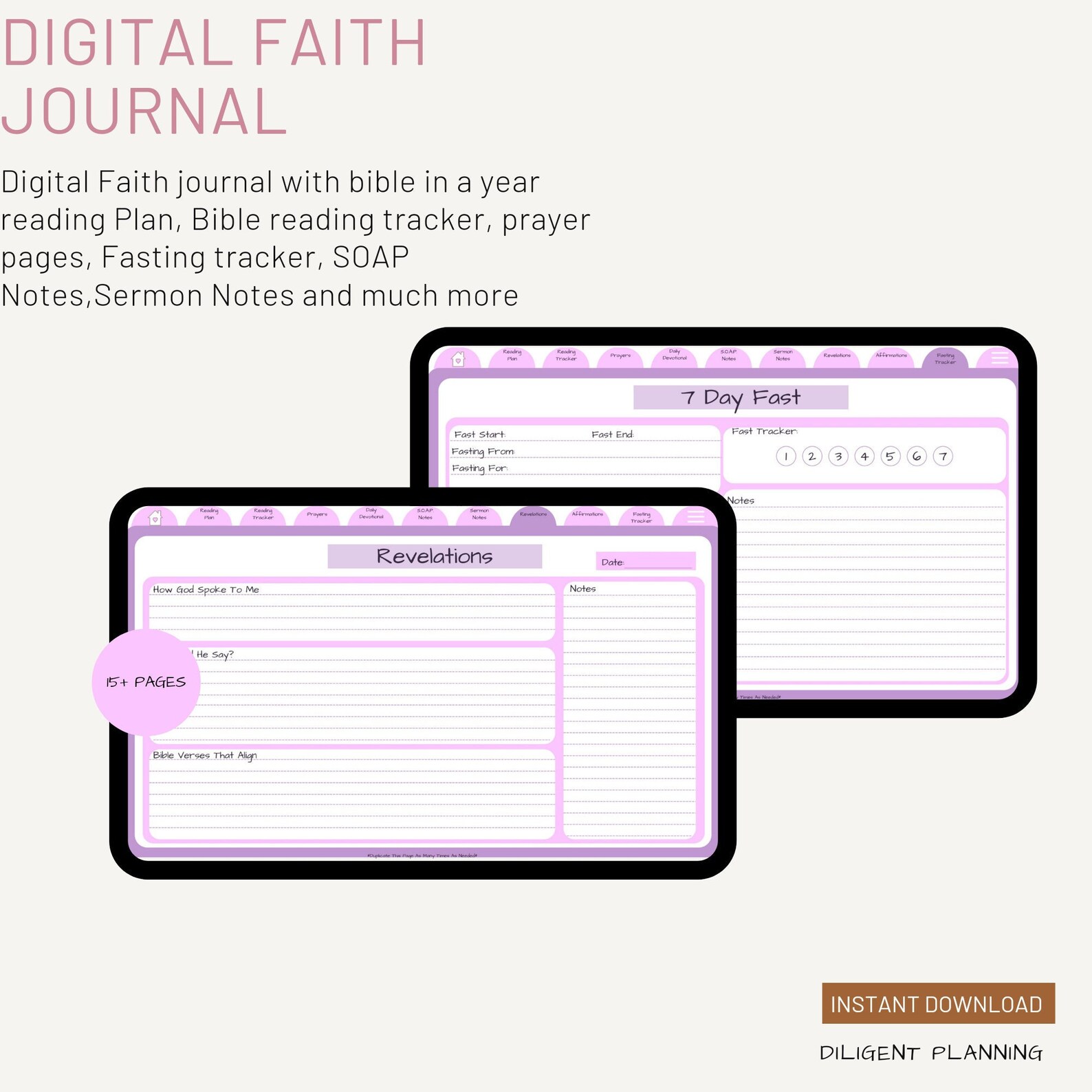 Digital Faith Journal - Etsy