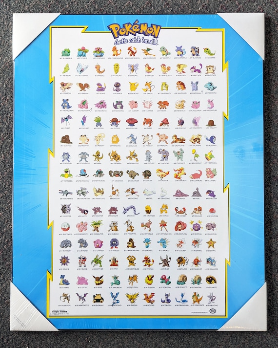 Original 151 Pokemon Plakat