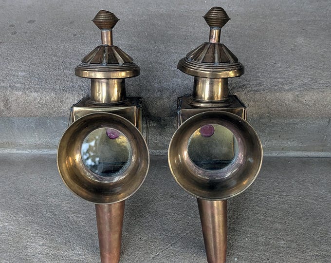 Antique Brass Carriage Lamps (pair) - Etsy