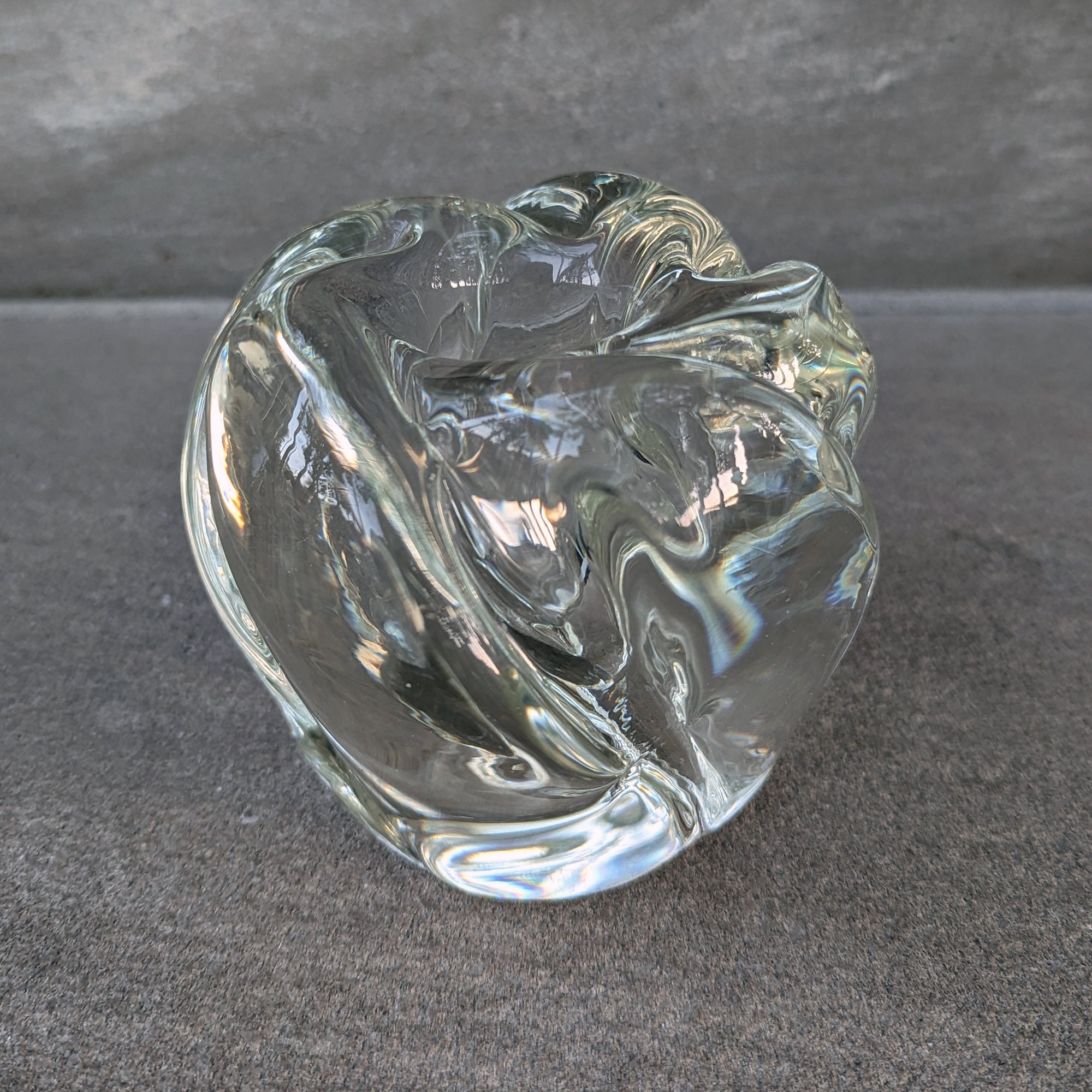 Daum Nancy Rose Free Form Candle Holders made in France - Etsy