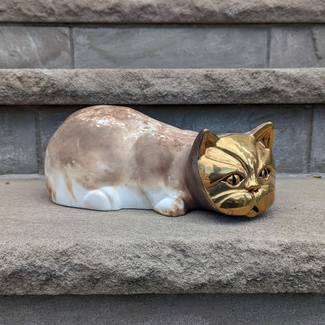 Vintage Pauline Pelletier Ceramic Cat Sculpture - Etsy
