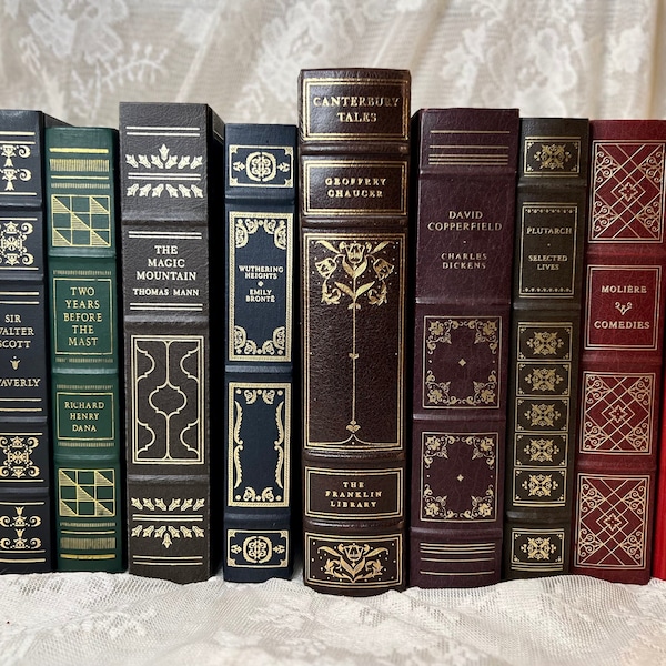 Decorative Books Leatherbound - Etsy