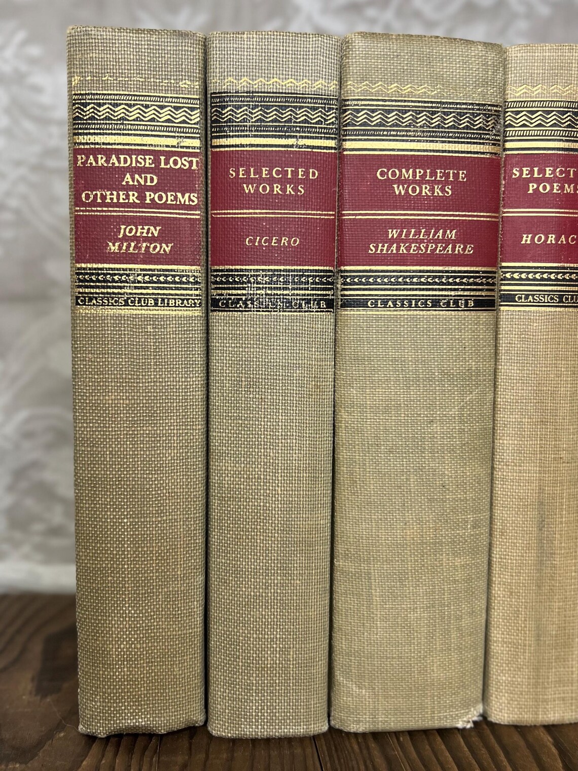 Vintage Classic Literature Books, Classics Club Series, 1940s Gray ...