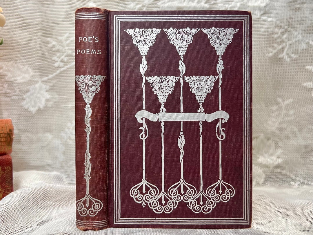 Edgar Allan Poe Poems, Rare Antique Book 1890s, Macabre Gothic Tales ...