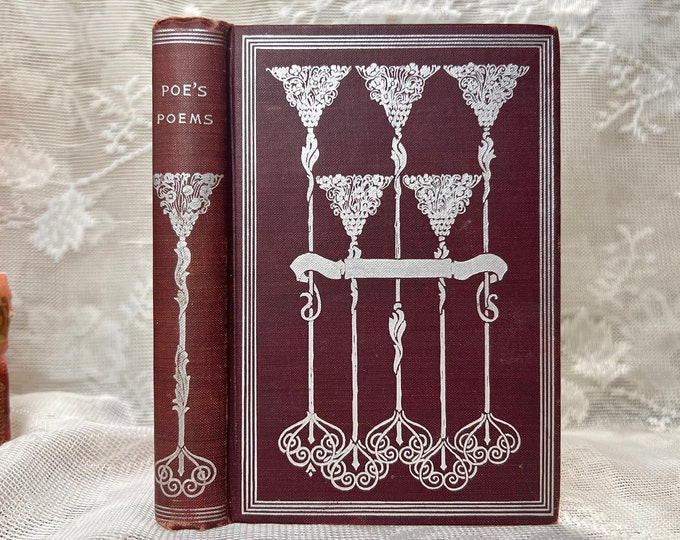 Edgar Allan Poe Poems, Rare Antique Book 1890s, Macabre Gothic Tales ...