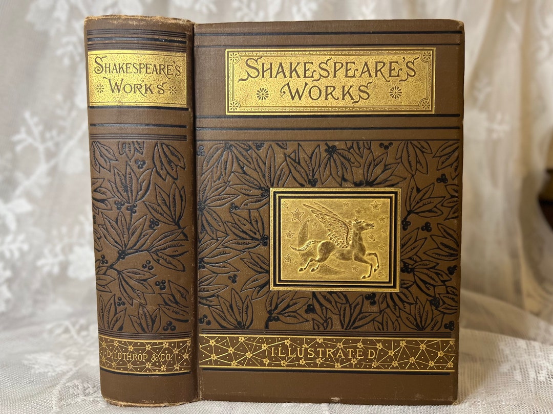 William Shakespeare Complete Works, Rare Antique Book 1800s, Brown ...