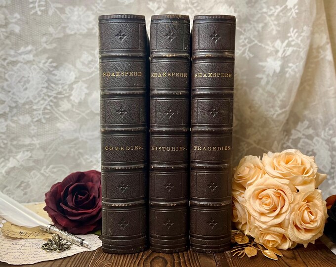 1860 Complete Works of William Shakespeare, 3 Volume Set, Rare Antique ...