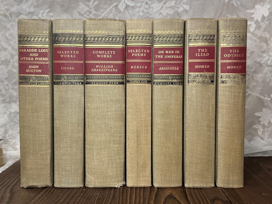 Vintage Classic Literature Books, Classics Club Series, 1940s Gray ...