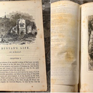 1860 Pilgrim’s Progress and Holy War, John Bunyan, Rare Antique Book ...