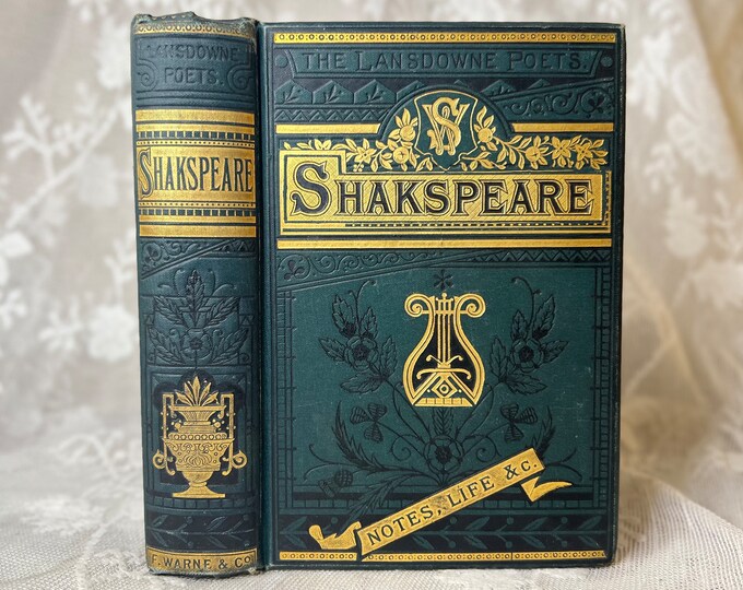 Works of William Shakespeare, Rare Antique Book 1880s, Beautiful Gilded ...