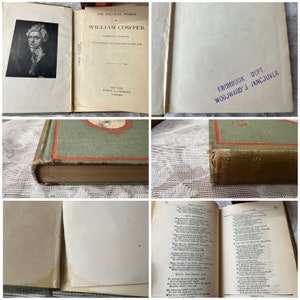 Antique Book Stack, Set of 3 Rare Antique Books, Decorative Red Green ...