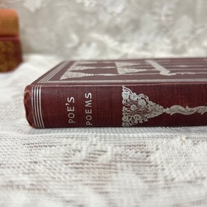 Edgar Allan Poe Poems, Rare Antique Book 1890s, Macabre Gothic Tales ...