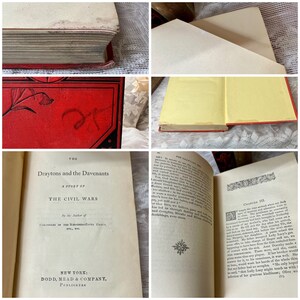 Antique Book Stack, Set of 3 Rare Antique Books, Decorative Red Green ...