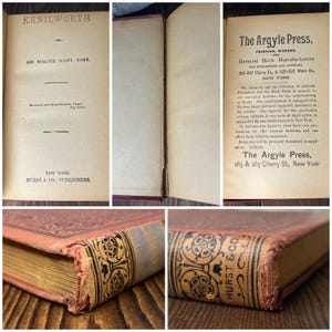 Antique Book Stack, Set of 4 Rare Antique Books, Silver Gilt Distressed ...